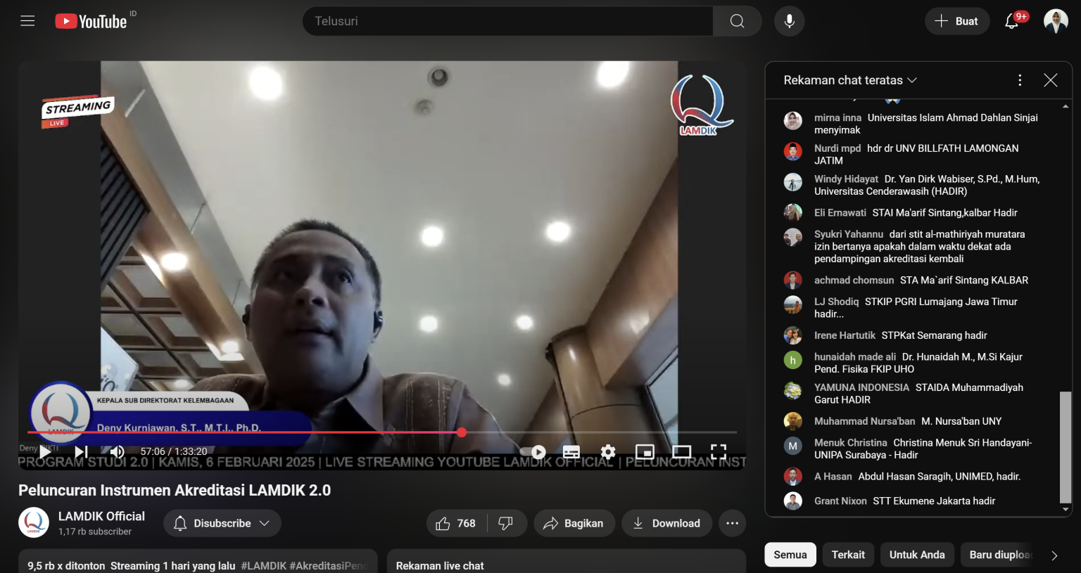 LAMDIK Resmi Luncurkan Instrumen Akreditasi Program Studi 2.0 Bersama ...